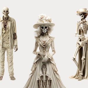 Skeleton Supervillains PNG Clipart Horror Characters Halloween Bundle ...