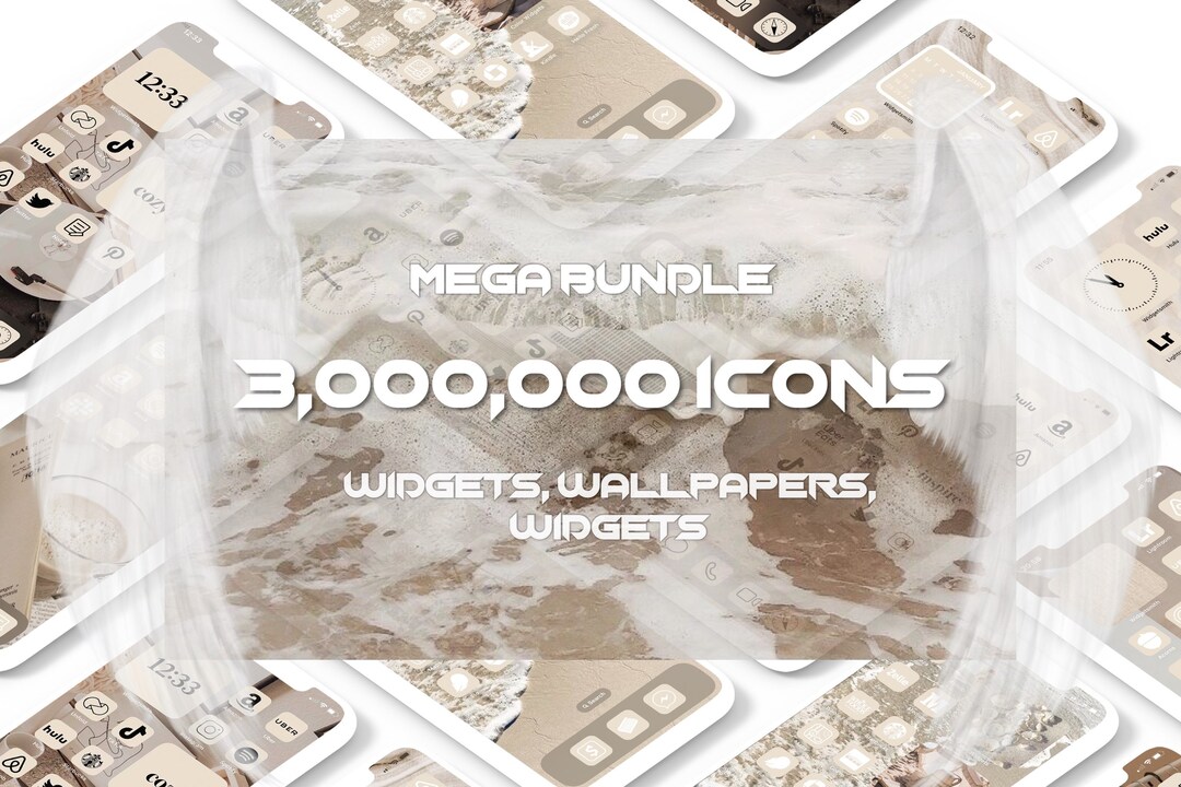 MEGA BUNDLE App Icons, Beige, Neutral, Brown, Dark and Light Academia ...