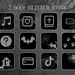Halloween App Icons Black Glitter Spooky Season Minimal - Etsy