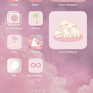 3,600 App Icons Kitties, Pastel Pink, Soft Purple, Lilac, Cute ...