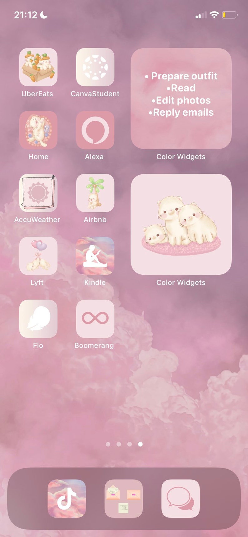 3,600 App Icons Kitties, Pastel Pink, Soft Purple, Lilac, Cute ...