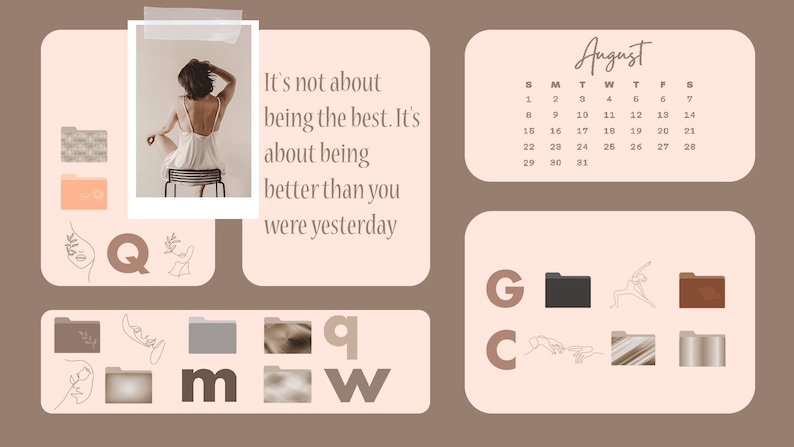 Folder Covers for Desktop for Mac Beige Neutral Brown - Etsy