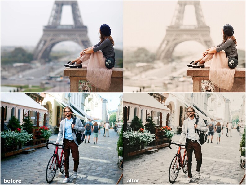 5 Mobile Lightroom Presets PARIS / Pastel Paris Filters / | Etsy