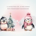 Clipart Baby Pink Penguin Winter PNG Template Christmas Scratchbook ...
