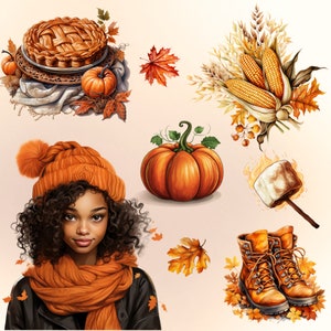 Hello Autumn Clipart PNG Template Downloadable Apple Pie Thanksgiving ...
