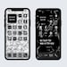 Ios 14 App Icons Posh Silver Glitter Sparkle Black Moody - Etsy