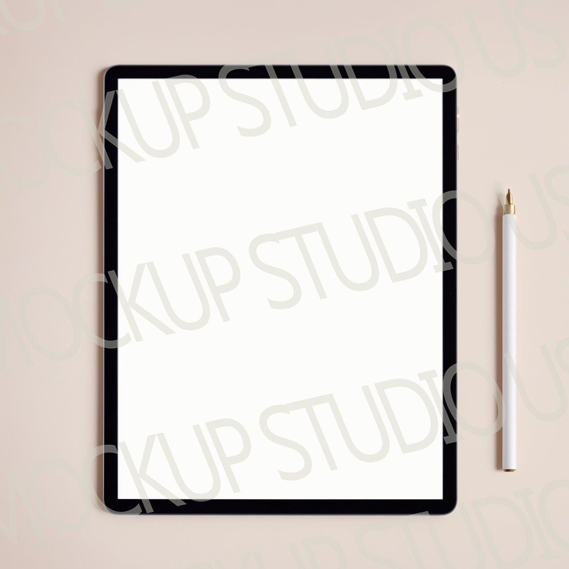 White iPad Mockup, Device Mockup, Digital Planner, iPad Planner, Stock ...