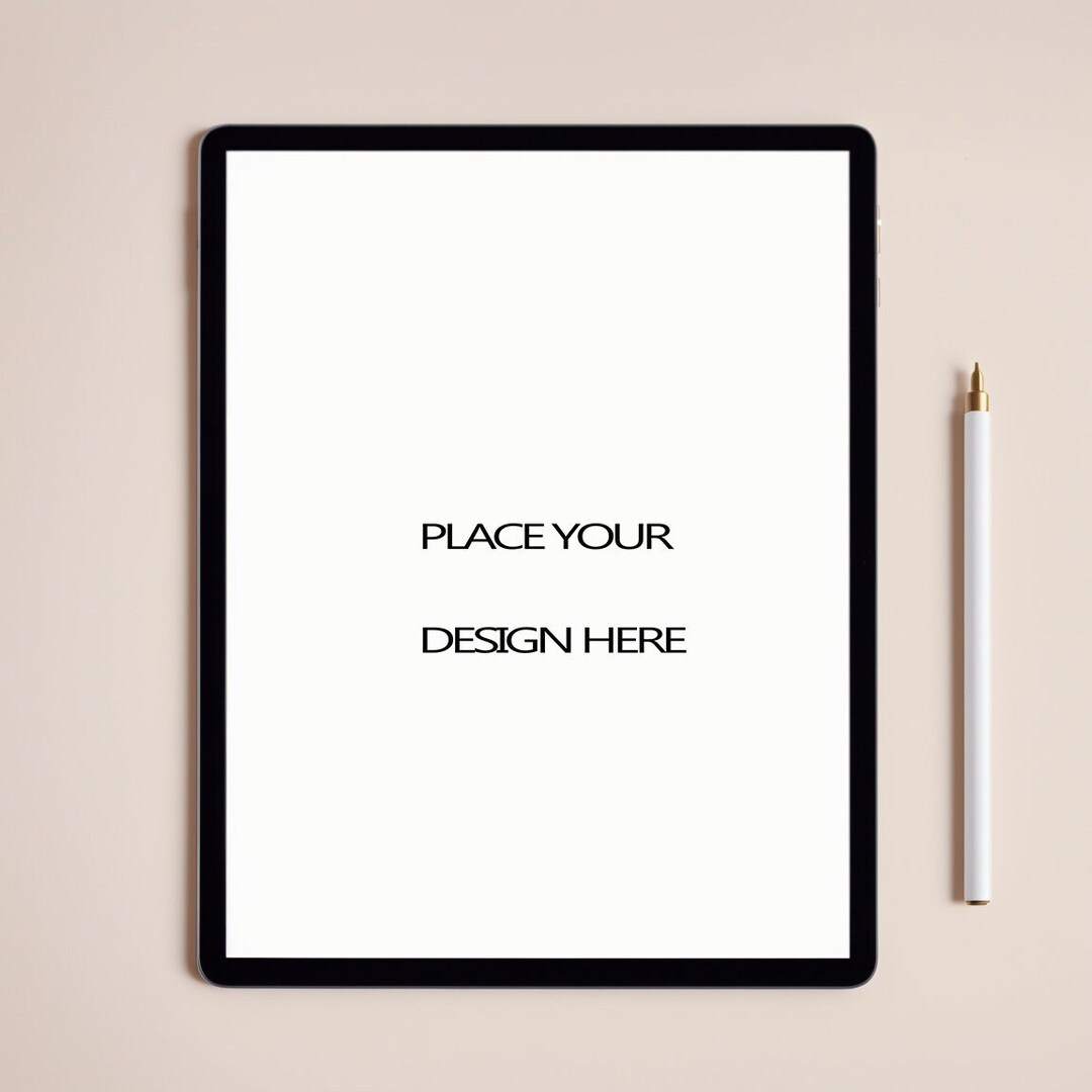 White iPad Mockup, Device Mockup, Digital Planner, iPad Planner, Stock ...