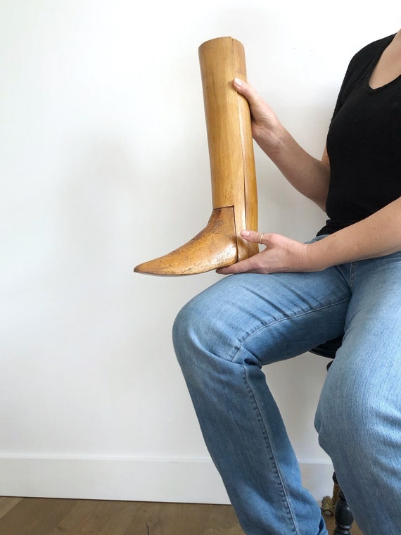 vintage wooden boot form - Gem