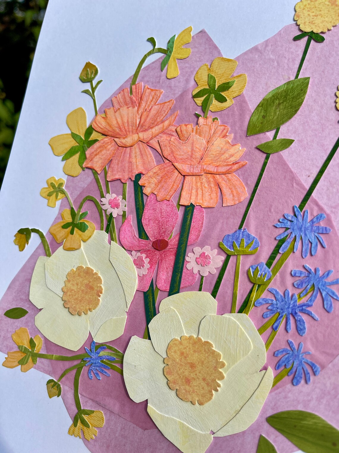 Original Handcut Collage Art 8x10 Bouquet - Etsy