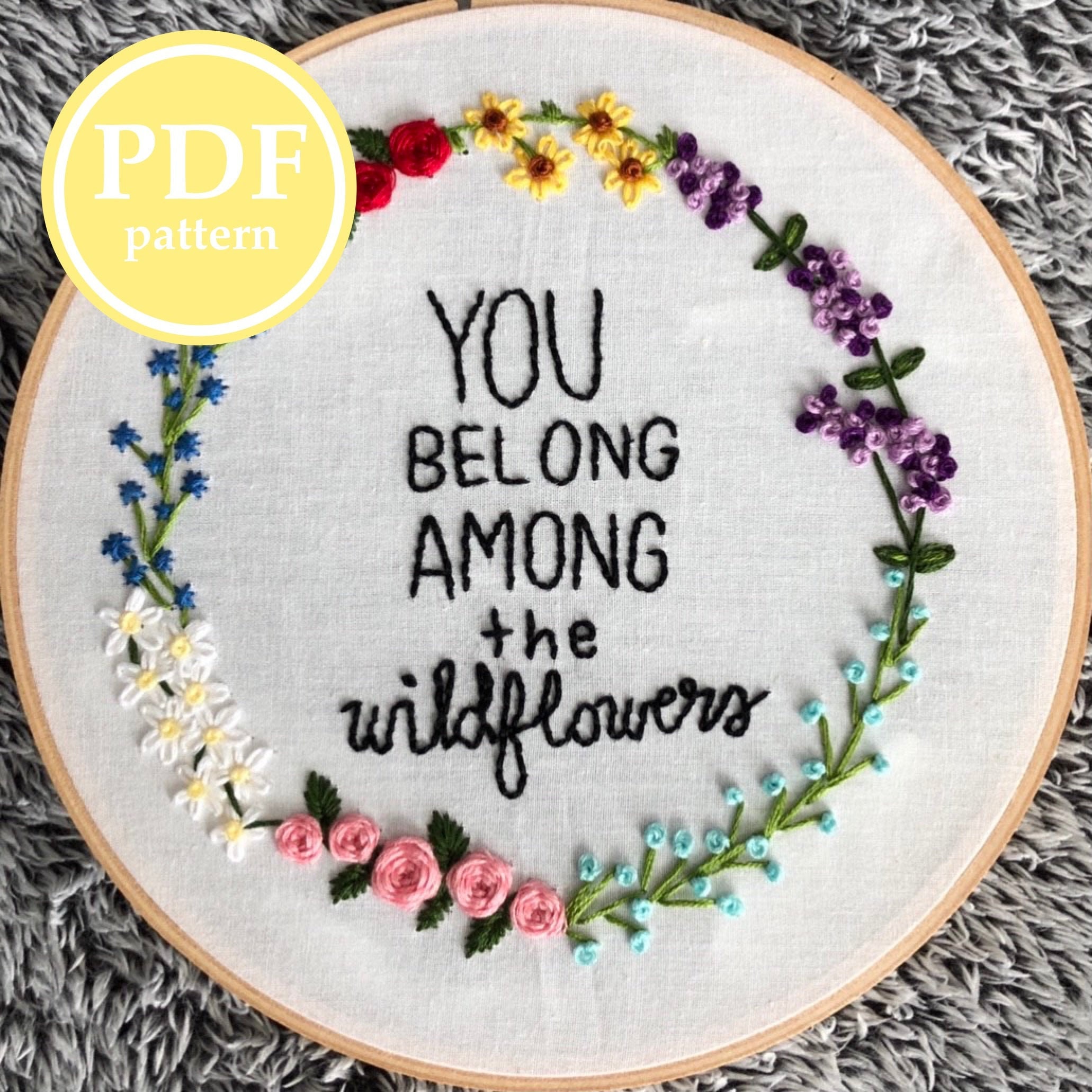 Hand Embroidery Pattern- Wildflowers~ Digital Download PDF - Etsy