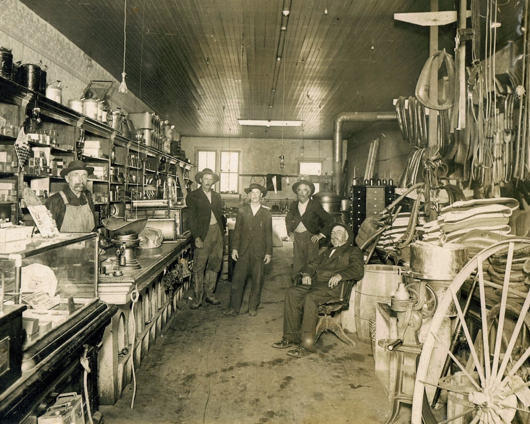 Vintage/early 1900's/hardware Store Photo/interior Scene/patrons ...