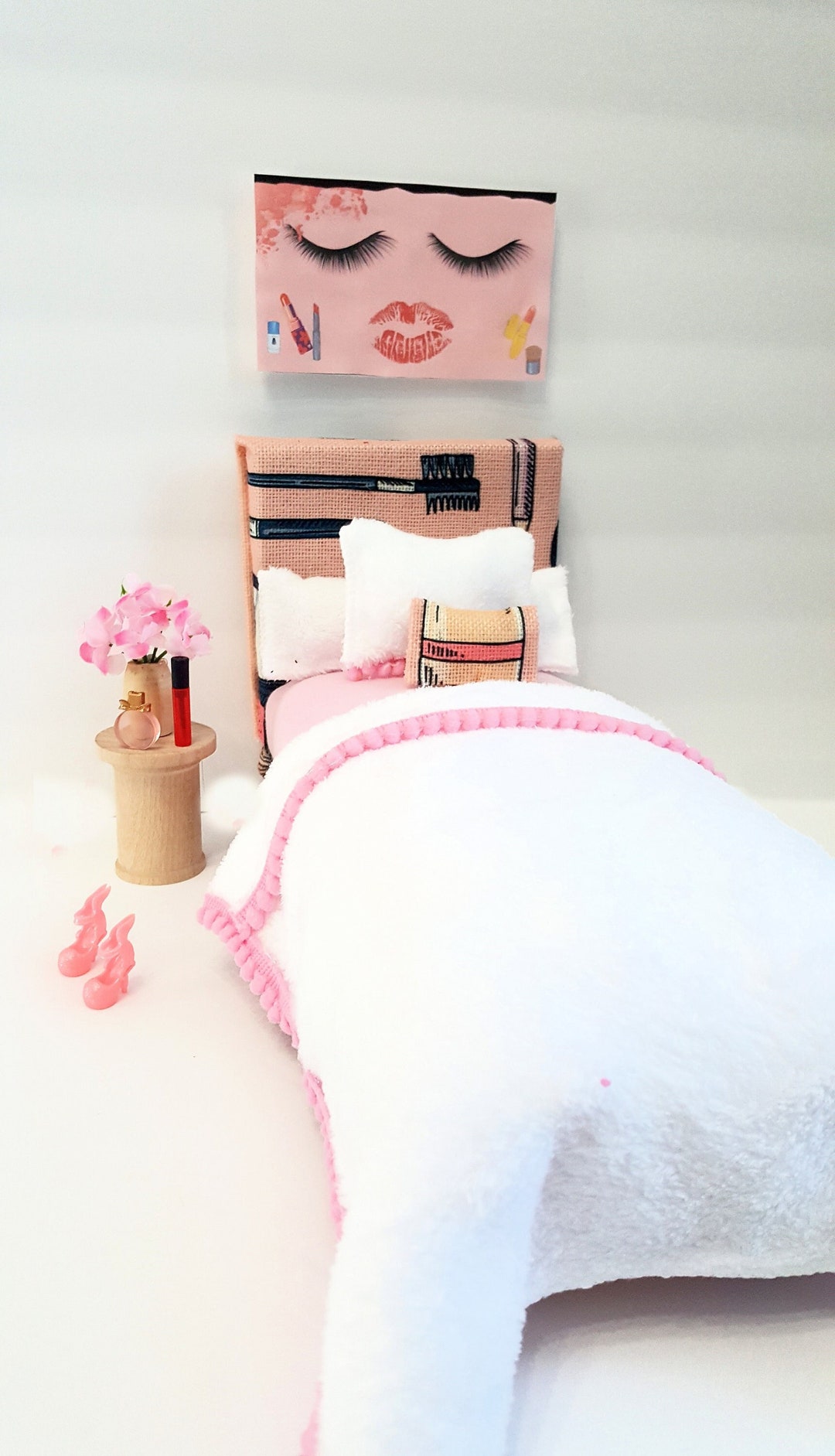 Modern Doll Bedroom Set, Girls Birthday Gift Set, 1:6 Doll Bed - Etsy