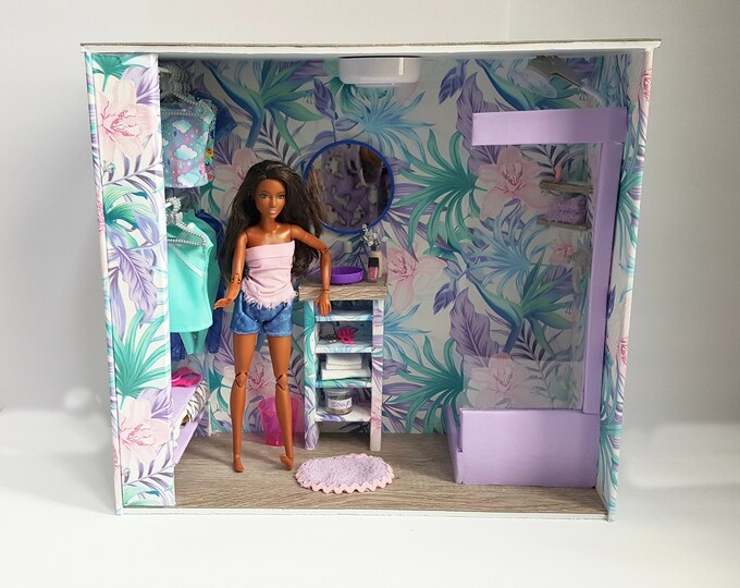 Doll Wardrobe Closet, Girls Birthday Gift Set, Doll Clothes Rack ...