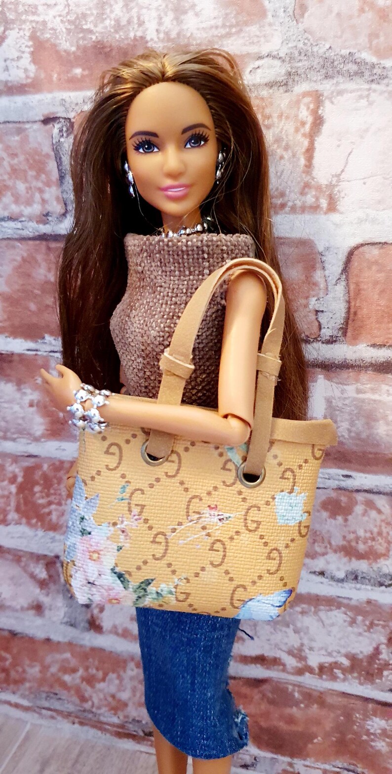 Designer Handbag for Dolls, Miniature Handbag, Doll Purse, 1:6 Scale ...