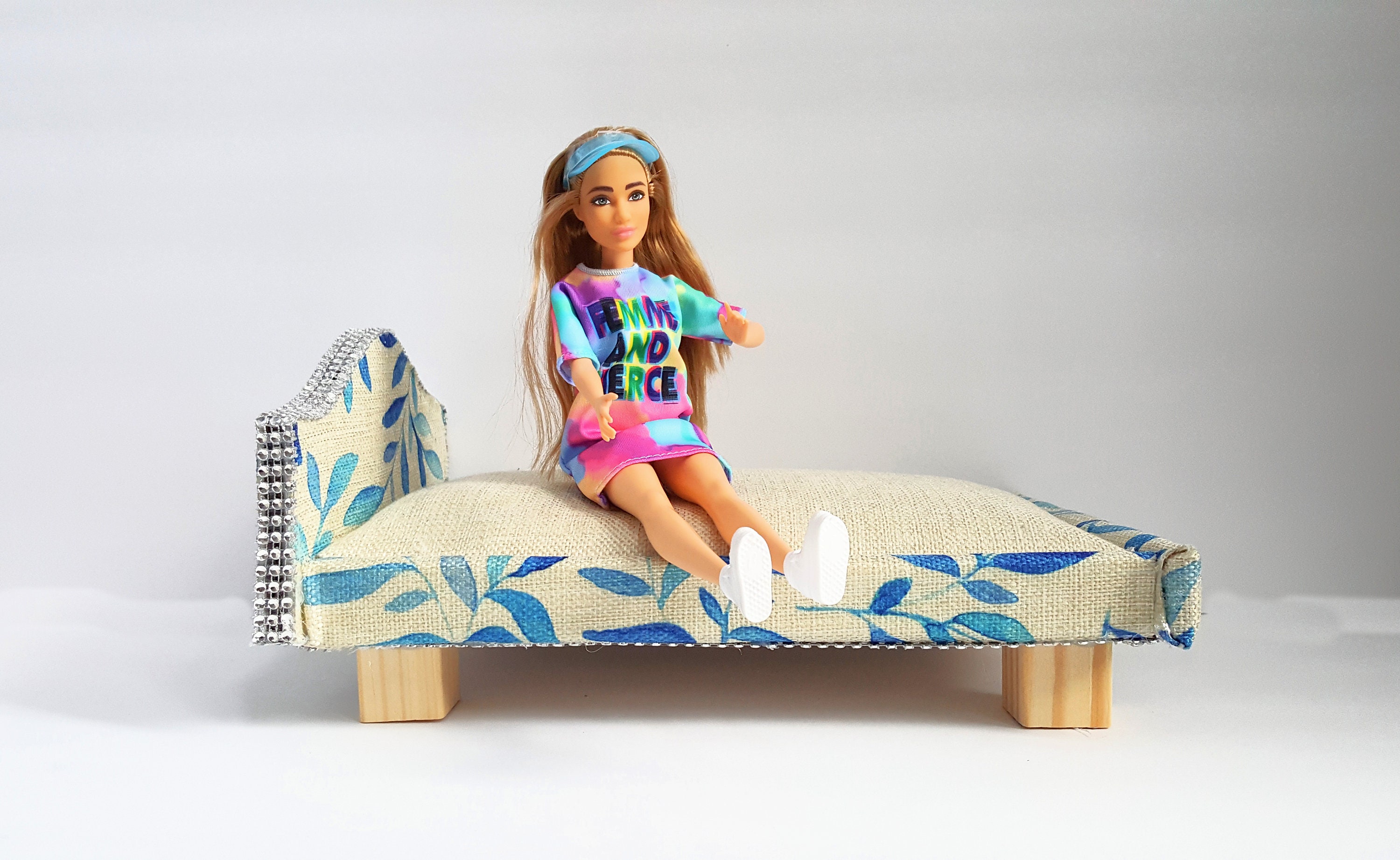 Girls Birthday Gift Set, Dollhouse Bedroom Set, Doll Bed, Miniature ...