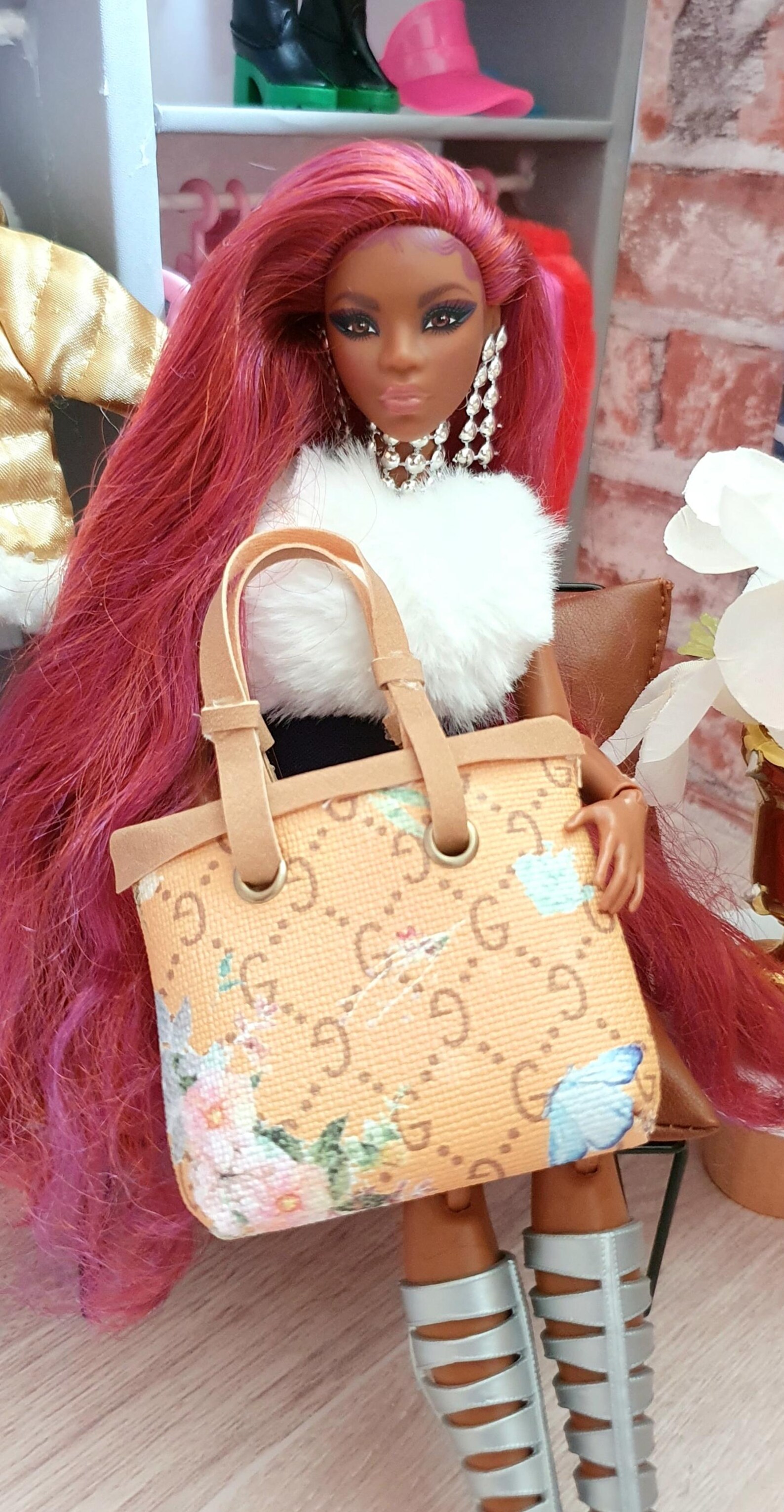 Designer Handbag for Dolls, Miniature Handbag, Doll Purse, 1:6 Scale ...