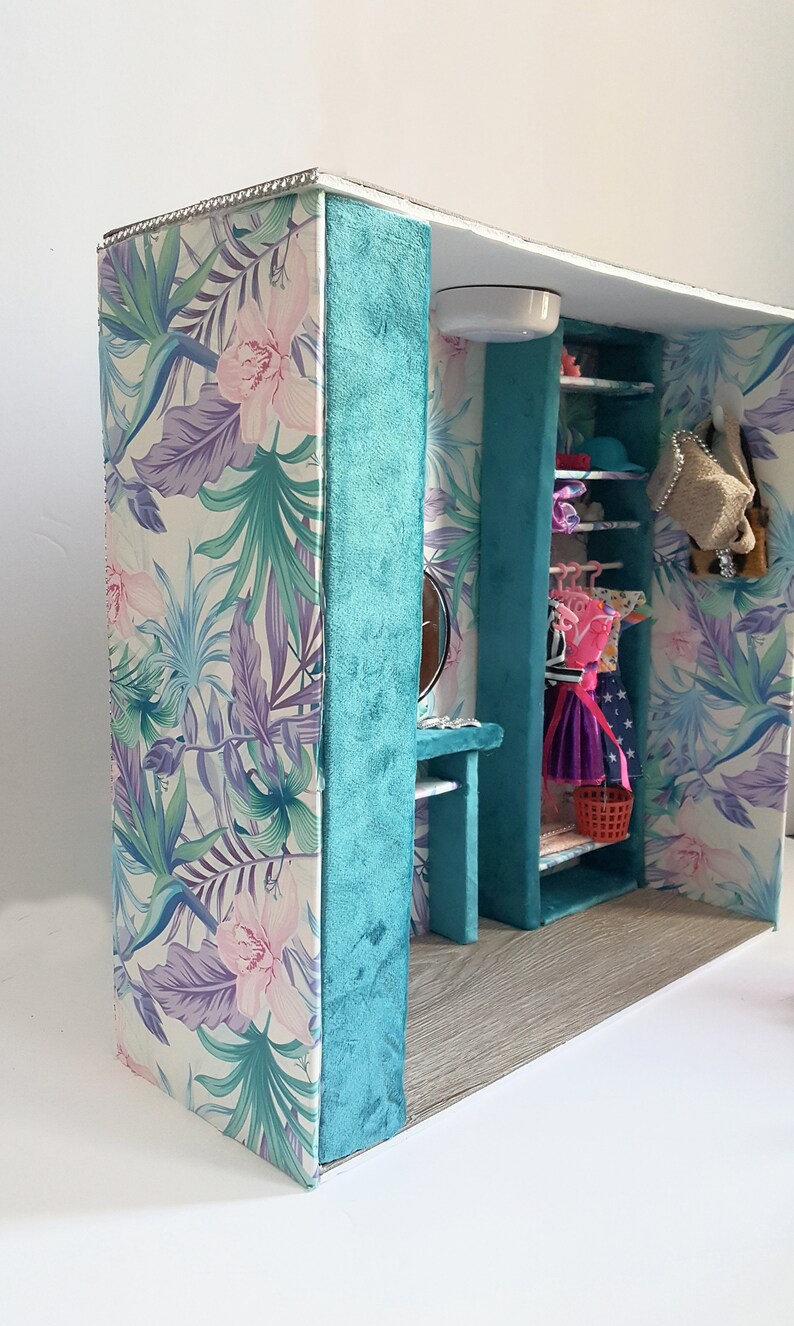 Doll Walk in Wardrobe Closet, Doll Closet, Large Doll Closet, Girls ...