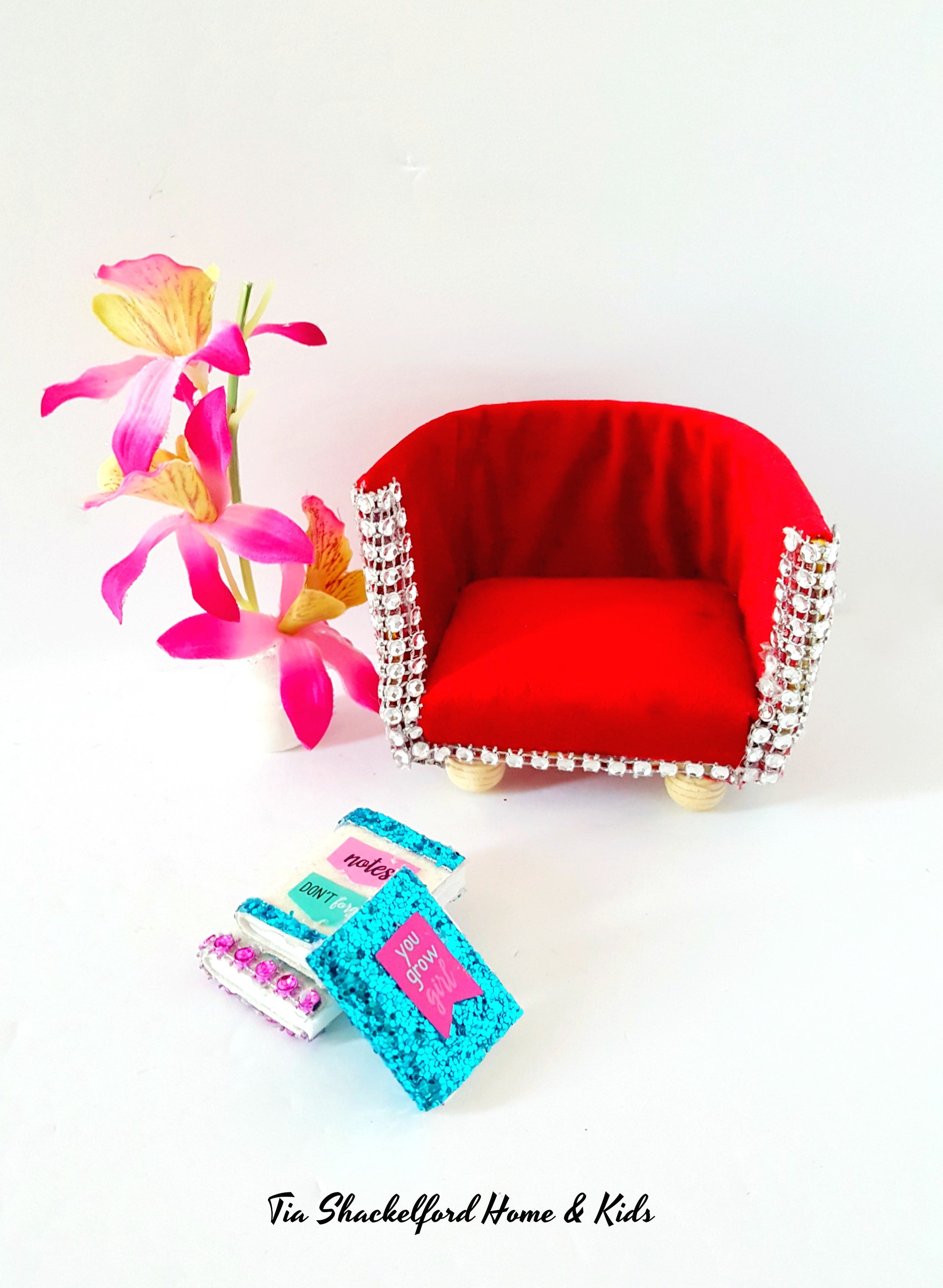 Velvet Doll Chair Miniature Doll Chair Dollhouse Furniture | Etsy