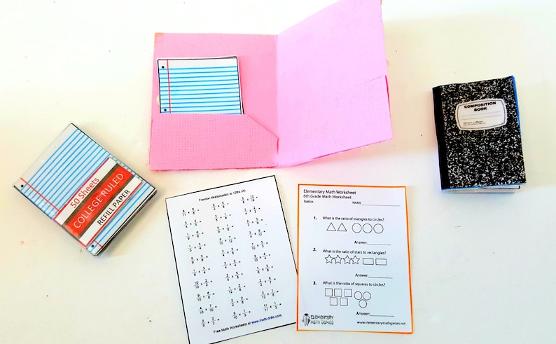 Miniature School Supplies Barbie School Supplies Doll School | Etsy