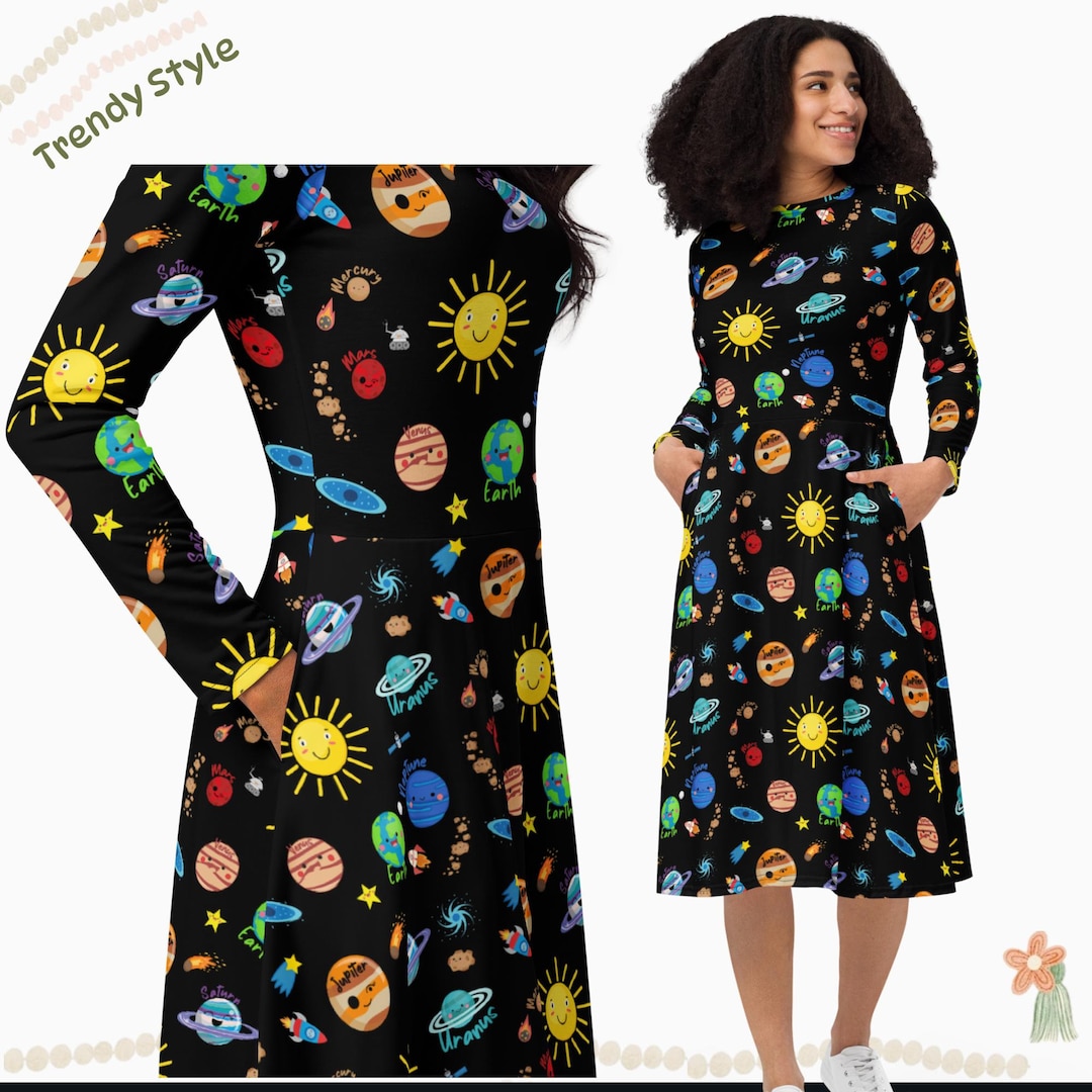 Solar System Swag Teacher Dress Science Reading Teacher Planets Sun ...