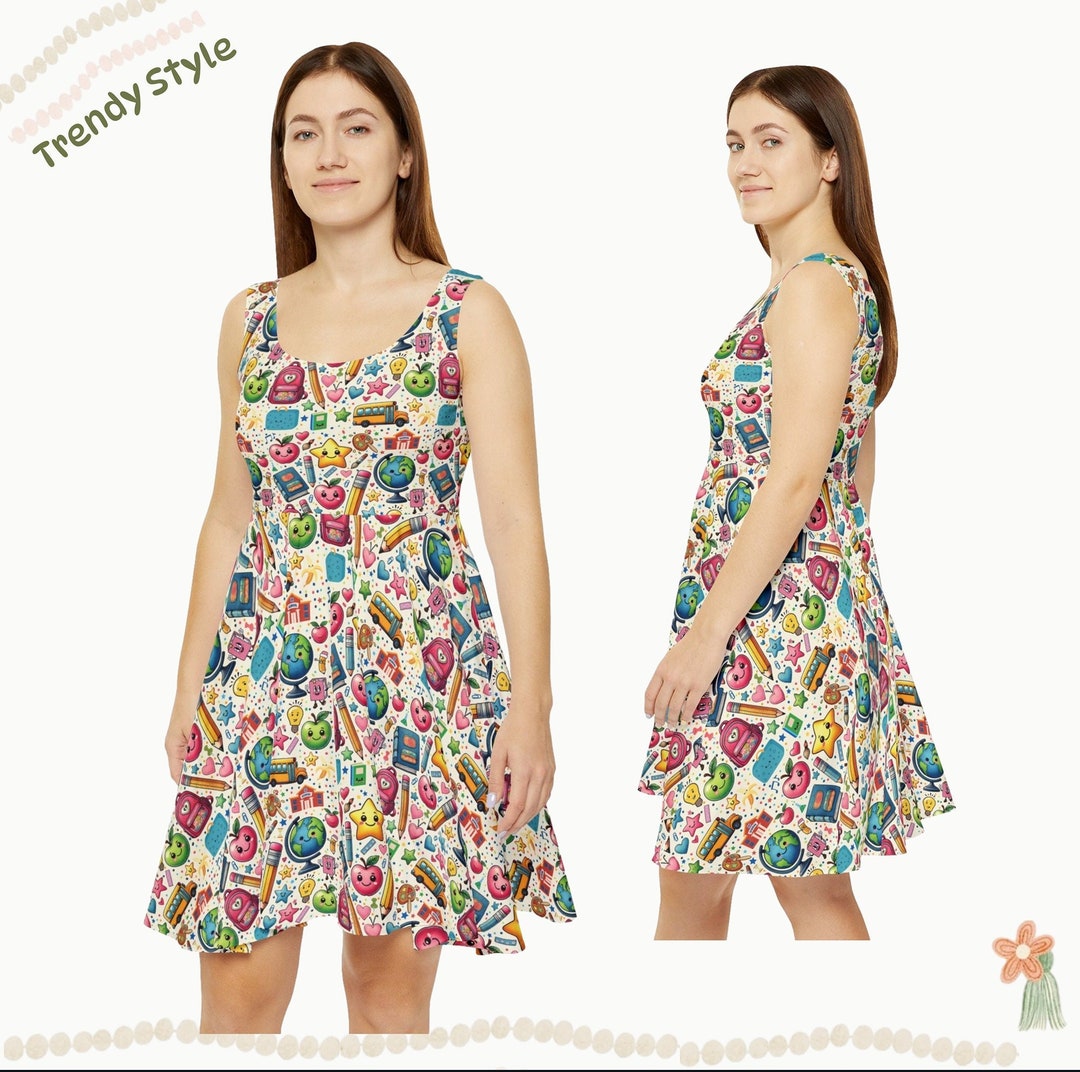 Pencil Pals School Skater Dress Preschool Kindergarten Elementary ...