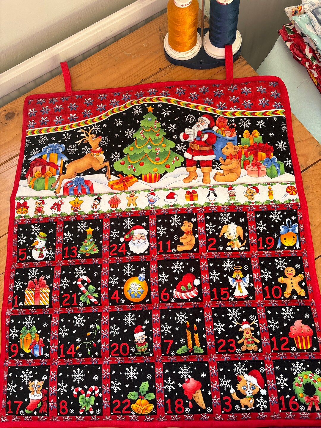 Quilted Pocket Advent Calendar - Etsy