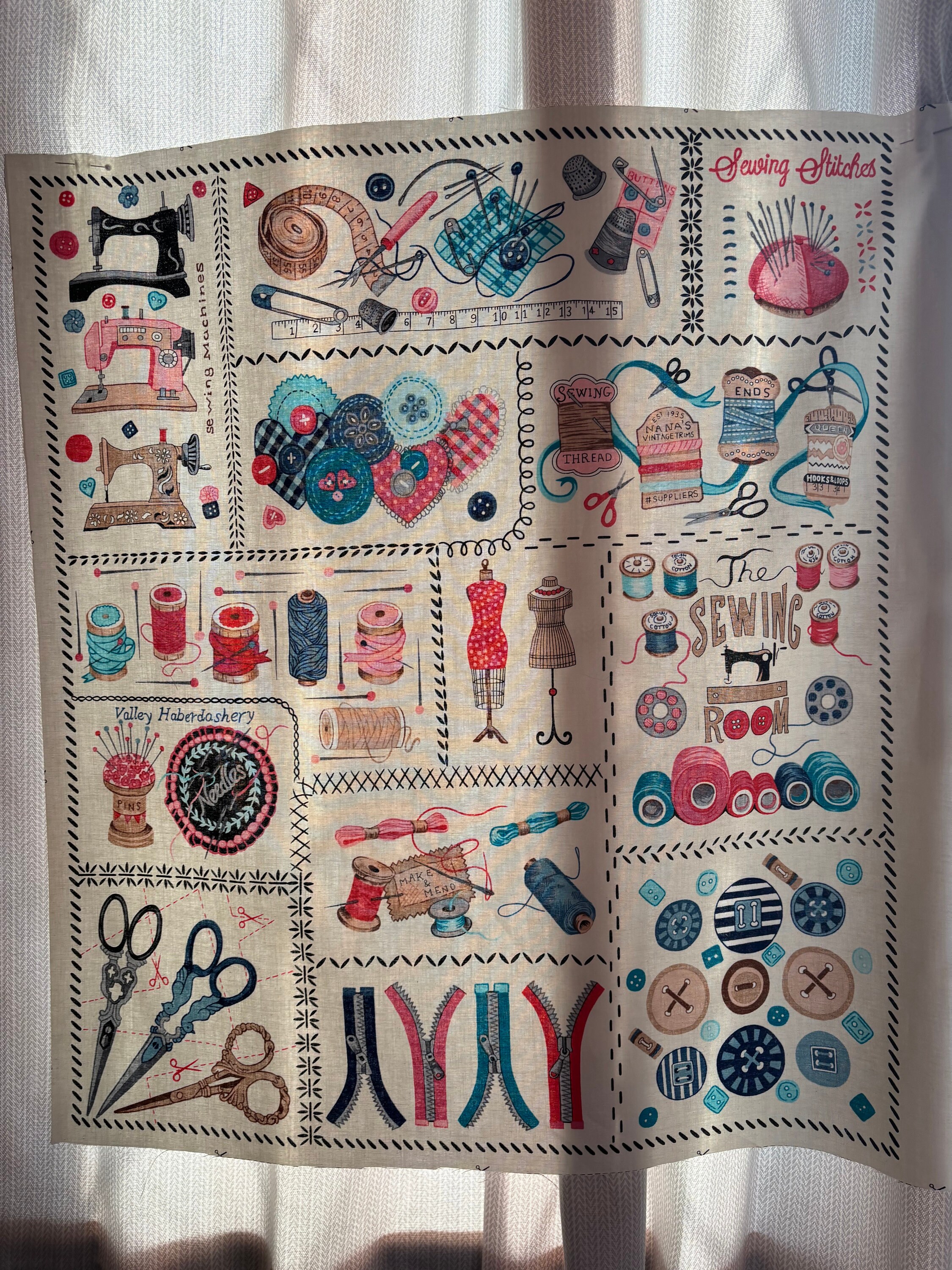 Vintage Sewing Panel by Nutex - Etsy