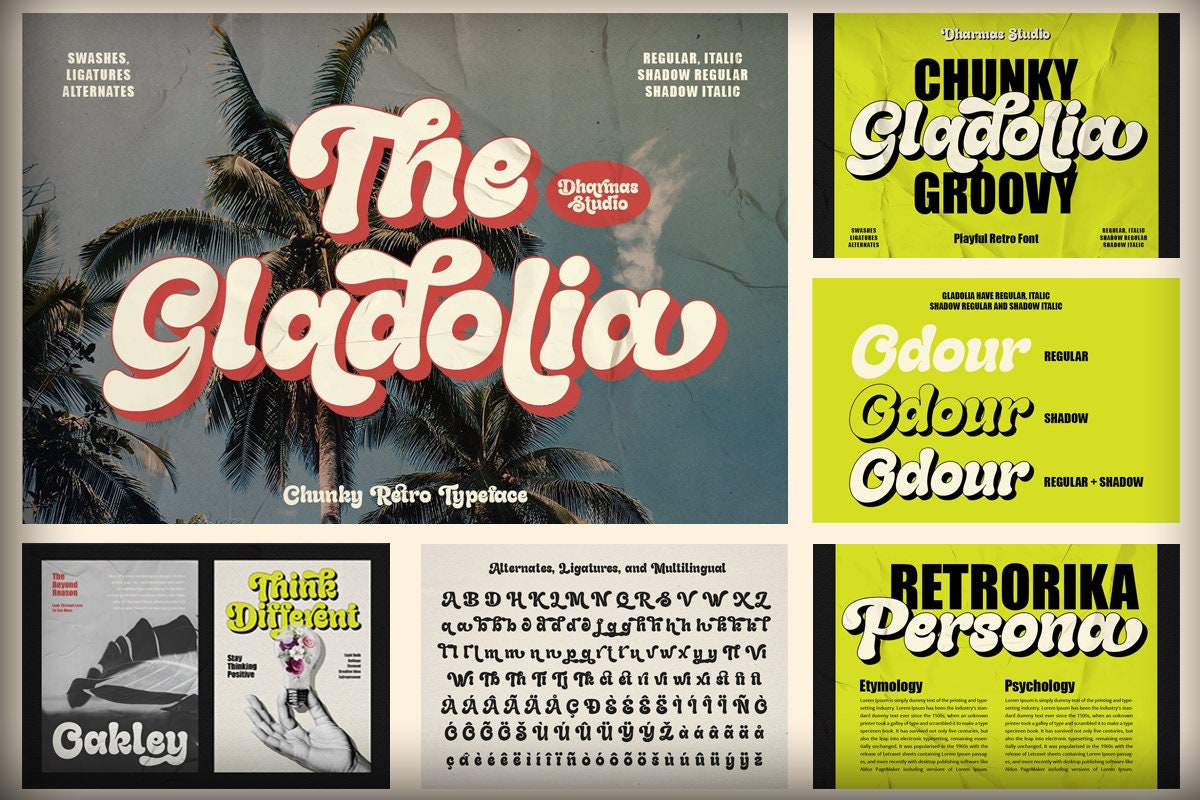Modern Retro Font Bundle Vol. 2 - Font Bundle, Cricut Font, Font Bundle ...