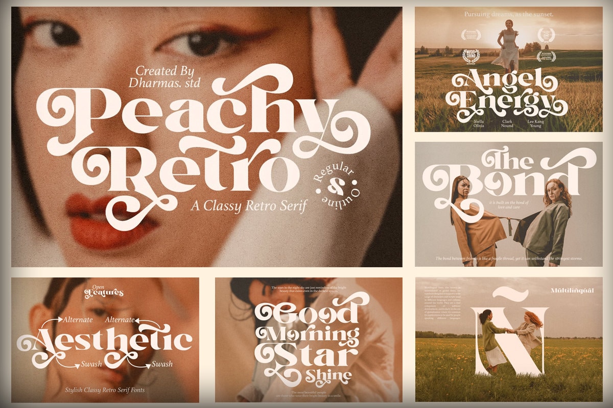 Modern Retro Font Bundle Vol. 2 - Font Bundle, Cricut Font, Font Bundle ...