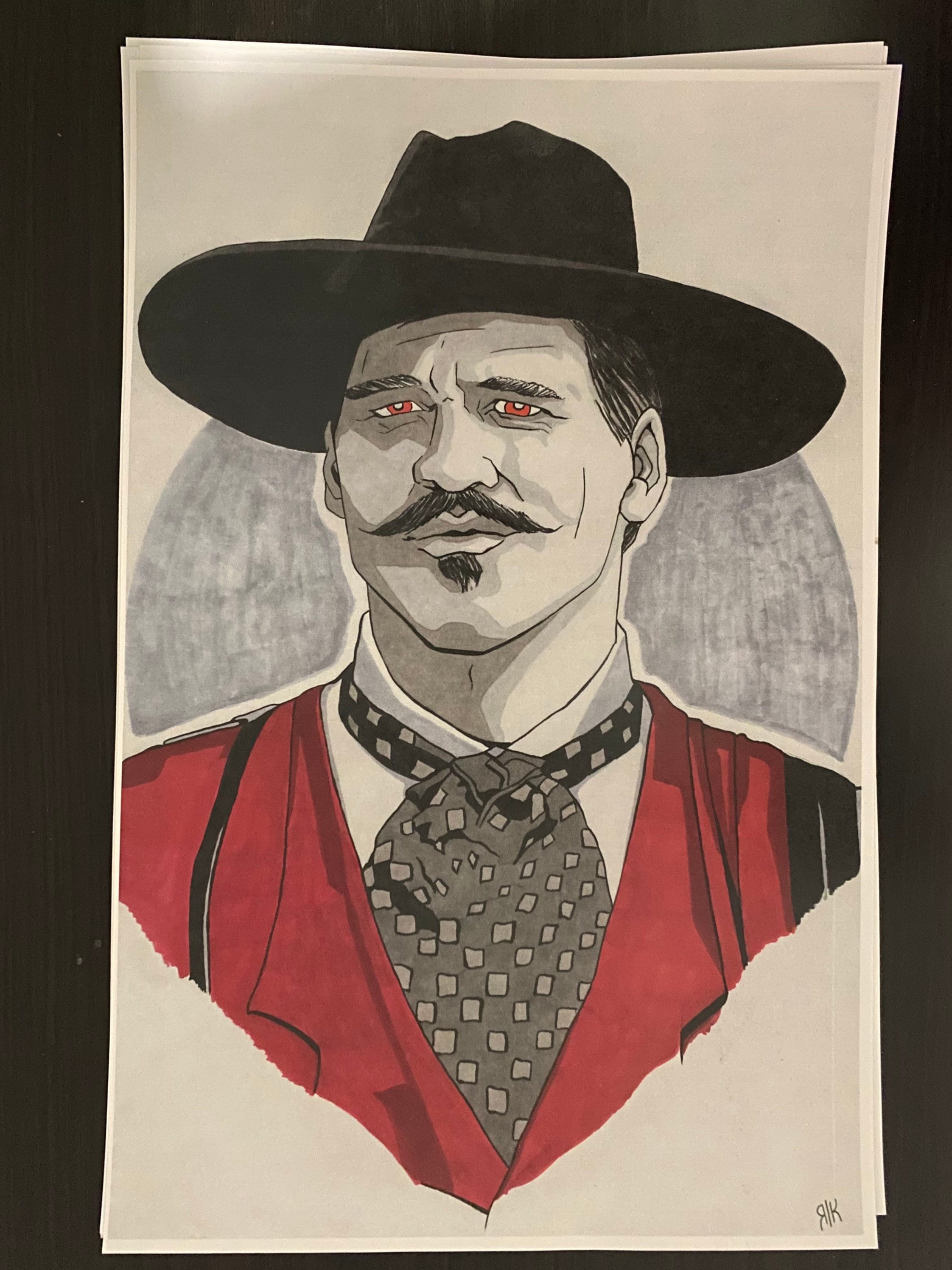 Val Kilmer Tombstone Drawings