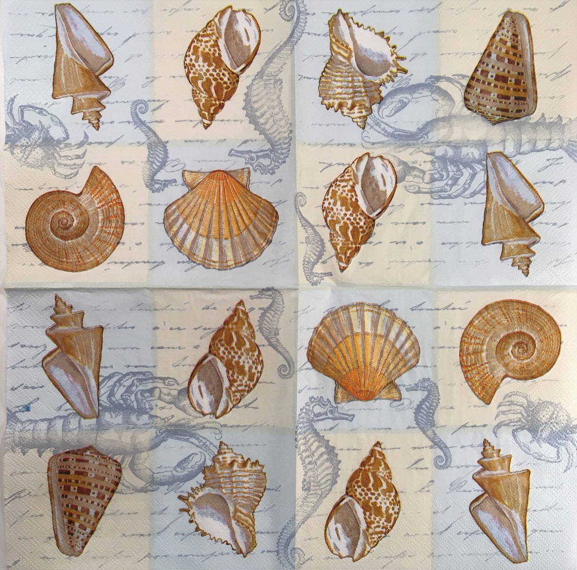 Individual Napkin Seashells small & Large - Etsy
