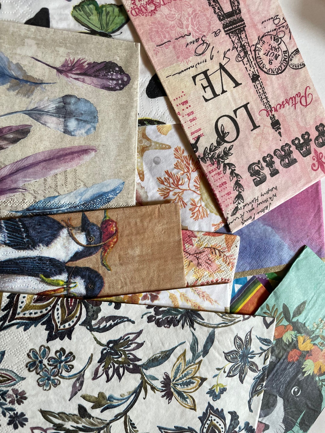 Grab Bag of Assorted Napkins various Package Sizes - Etsy