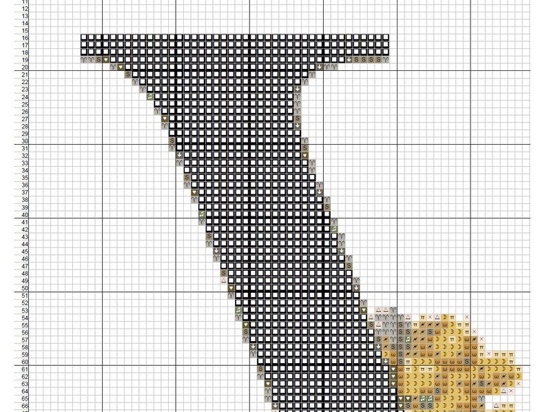 V Floral Letter Cross Stitch Pattern Floral Monogram Cross | Etsy