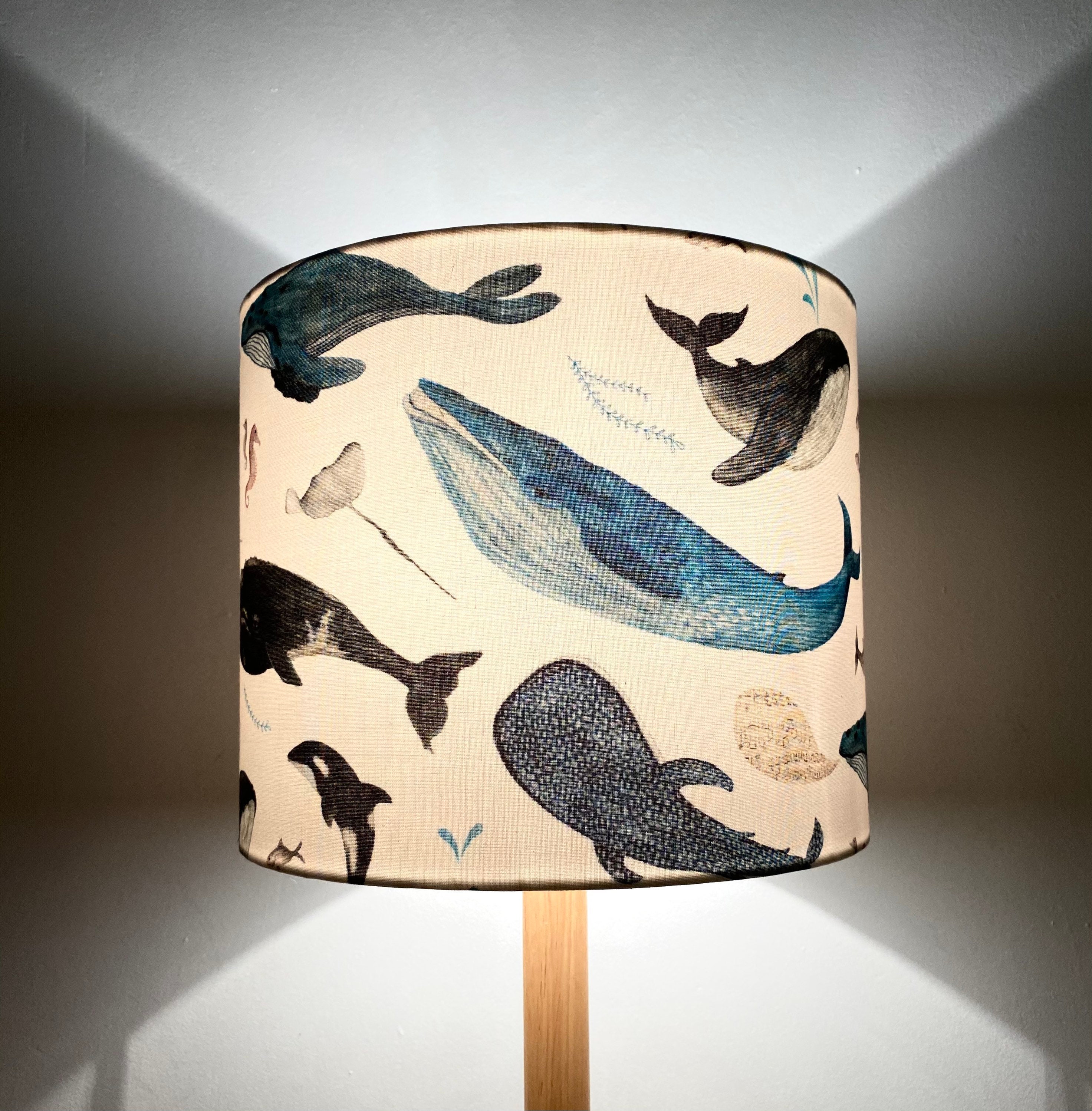 Ocean lampshade handmade lamp shade whales lamp whales | Etsy