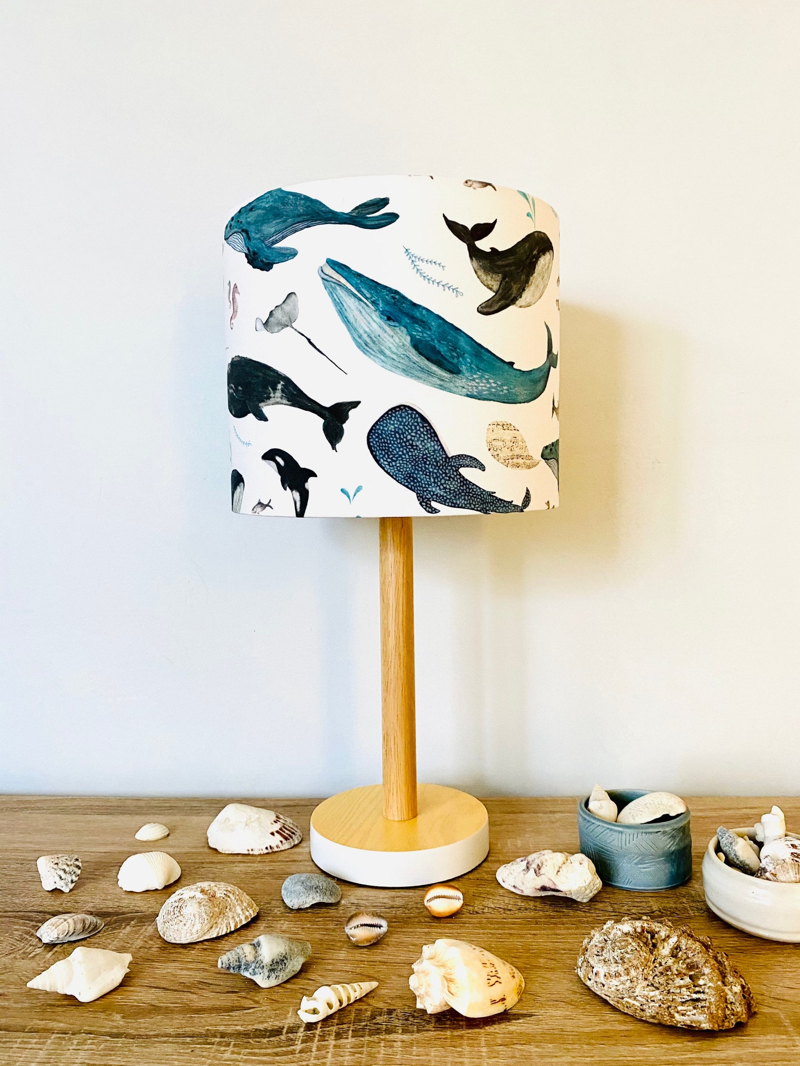 Ocean lampshade handmade lamp shade whales lamp whales | Etsy