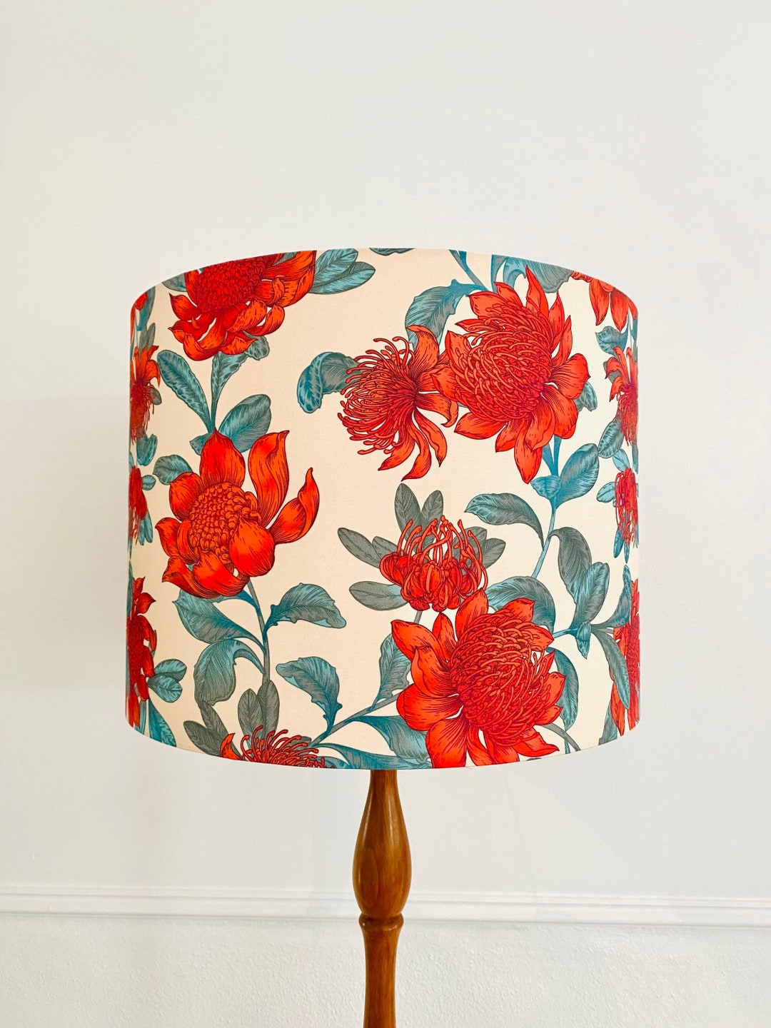 Red Waratah Lampshade, Flower Light Shade, Flower Lampshade, Lampshades ...
