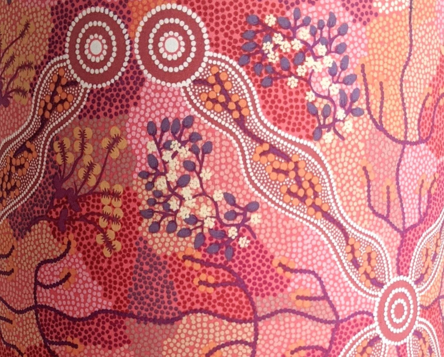 Aboriginal Bush Tomato Pink Lampshade Aboriginal Lampshade - Etsy Australia