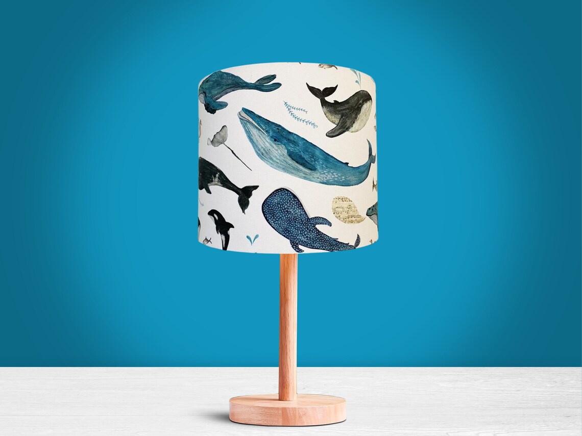 Ocean lampshade handmade lamp shade whales lamp whales | Etsy