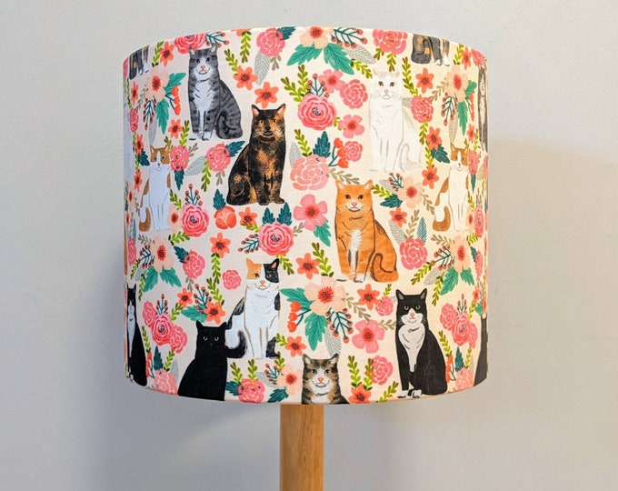Cat Florals Lamp Shade Light Shades Bedside Table Lamps Floor Lamp ...