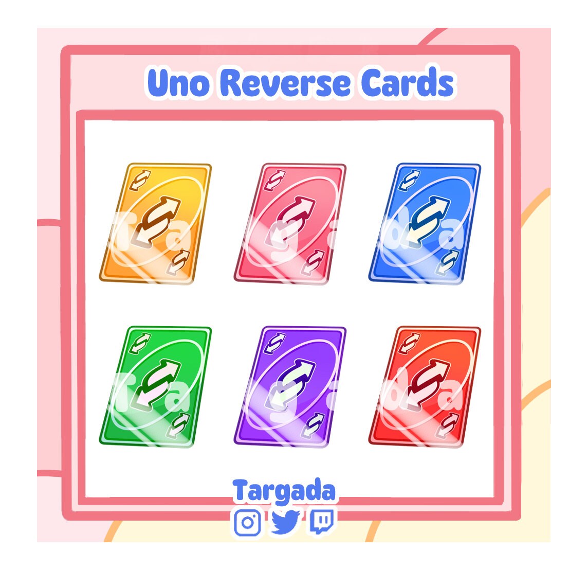 Sub Twitch Emotes Uno Revers Card animated - Etsy