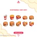 Sub Twitch Badges - Burger Fast Food (pack of 10) - Etsy