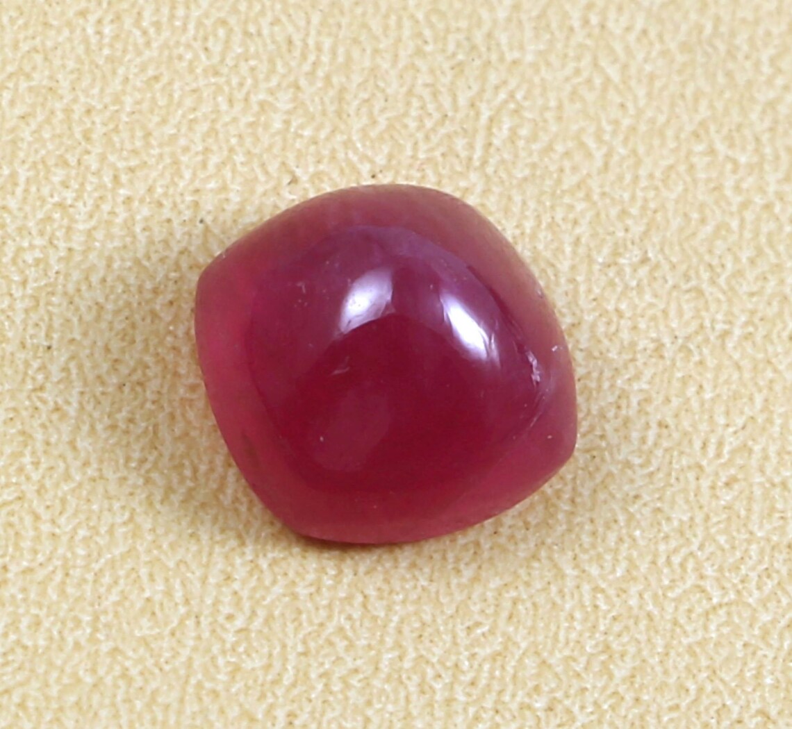 1.75carat Certified Natural Ruby Round Shape Cabochon Gemstone | Etsy