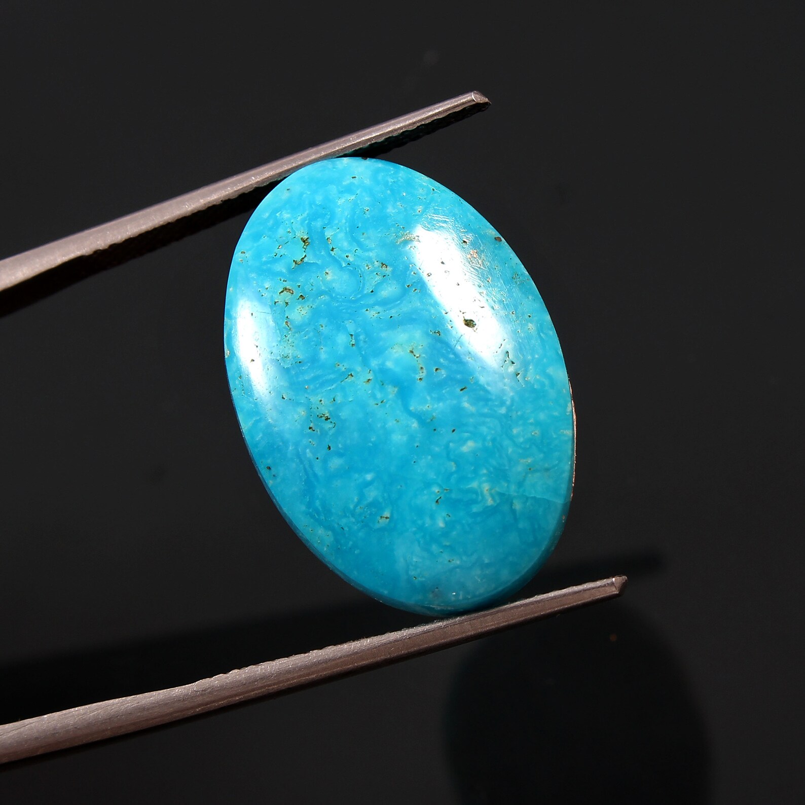 23X15.5X6MM Natural Turquoise ARIZONA Oval Shape Cabochon | Etsy