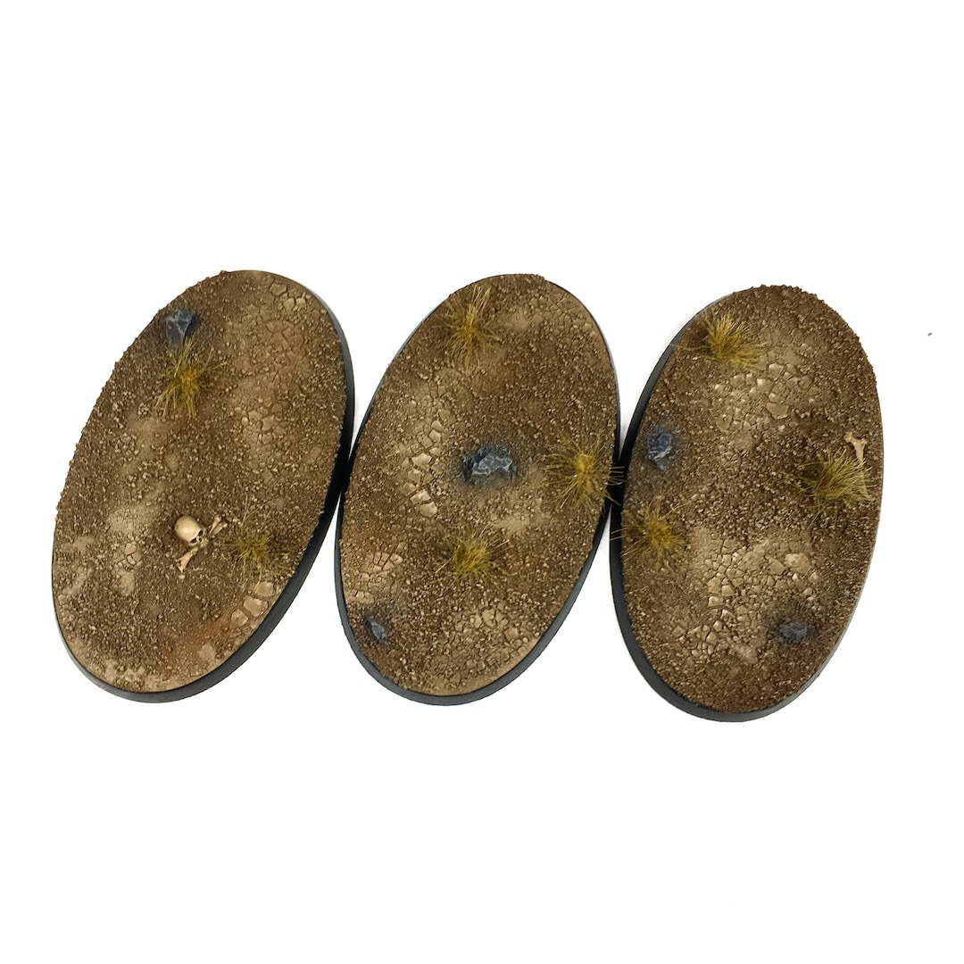 75mm Bases for Miniatures, Painted EARTH, 3 Wargaming and Role Playing ...