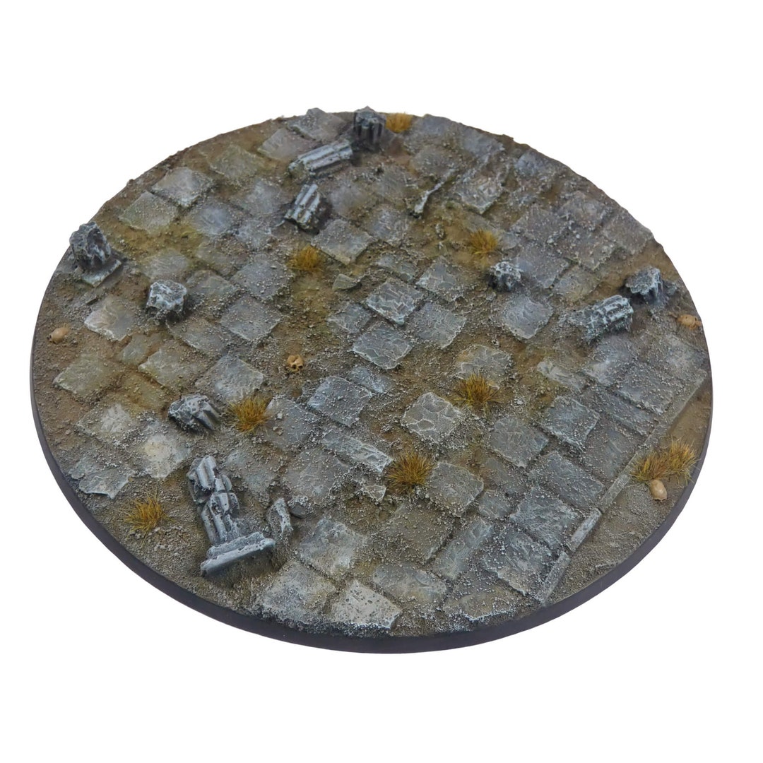 160 Mm Base for Miniatures, Painted ANCIENT TEMPLE, 1 Wargaming and ...