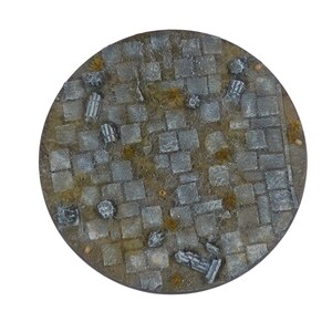 160 Mm Base for Miniatures, Painted ANCIENT TEMPLE, 1 Wargaming and ...