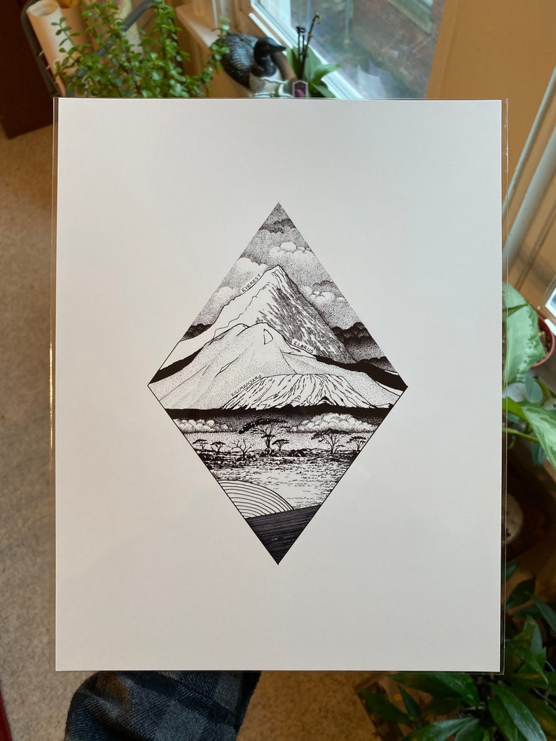 7 Summits 3 Out of 7 Illustration Print - Etsy