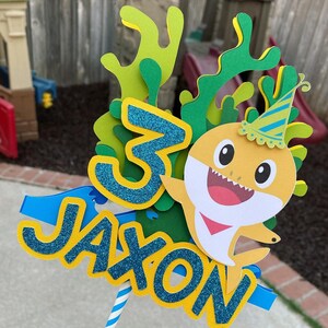 Baby Shark Baby Shaker Cake Topper Baby Shark Topper Baby | Etsy