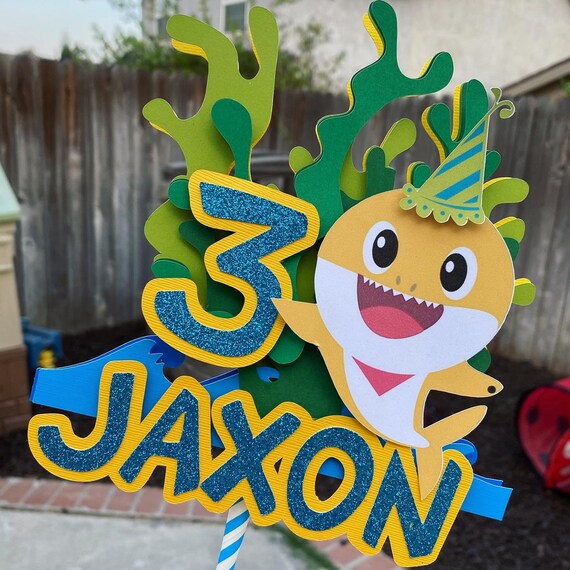 Baby Shark Baby Shaker Cake Topper Baby Shark Topper Baby | Etsy